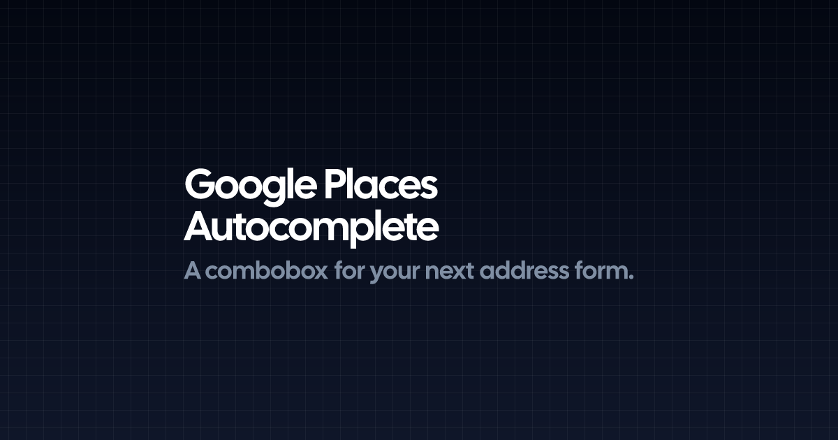 Google Places Autocomplete
